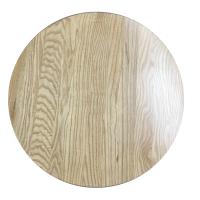 China Round Solid Oak Blue Base wood veneer Living Room Coffee Table For Hotel Bedroom Set for sale