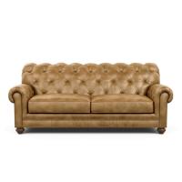China Antique Style 3 Seater Sofa Chesterfield Tufted Sofa Set Genuine Leather Couch for sale