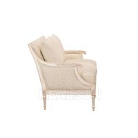China Antique Loveseat French Corner Wooden Sofa Settee Home Furniture Couch Fabric Set for sale