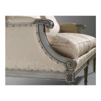 China Antique Loveseat French Corner Wooden Sofa Settee Home Furniture Couch Fabric Set for sale