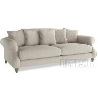 China Upholstered Furniture Wood Recliner Living Room Sofa Linen Fabric Luxurious Banquet Couch for sale