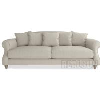 China Upholstered Furniture Wood Recliner Living Room Sofa Linen Fabric Luxurious Banquet Couch for sale