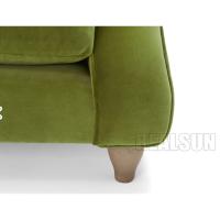 China Upholstered Furniture Wood Recliner Living Room Sofa Linen Fabric Luxurious Banquet Couch for sale