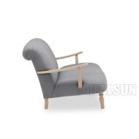 China Elegant Linen Antique Loveseat 2 Seater Living Room Sofa With Wooden Handle for sale