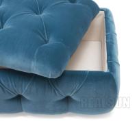 China Large Size Button Tufted Fabric Storage Bedroom Ottoman Bench For Shoes Change for sale