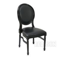 China Eventing Luxury Hotel Bedroom Furniture Curved Back Resin Black Louis Chair for sale