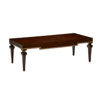 China Elegant Mahogany Solid Modern Wood Coffee Table With Neoclassical Decorations for sale