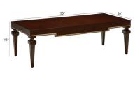 China Elegant Mahogany Solid Modern Wood Coffee Table With Neoclassical Decorations for sale