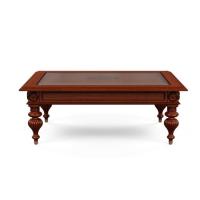 China Antique Mahogany Wooden Rattan Weaving Living Room Coffee Table With Tempered Glass Top for sale