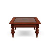 China Antique Mahogany Wooden Rattan Weaving Living Room Coffee Table With Tempered Glass Top for sale
