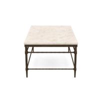 China Vintage Metal Frame Brushed Brass Small Modern Coffee Table With Crystal Stone Veneer Top for sale