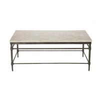 China Vintage Metal Frame Brushed Brass Small Modern Coffee Table With Crystal Stone Veneer Top for sale