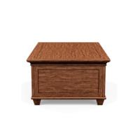 China Practical Simple Rectangular Shape Antique Coffee Table Solid Cheery Wood Two Deep Drawers for sale