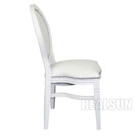 China Hotel Lobby Wedding Hall Chairs Bride And Groom Stackable White Table for sale