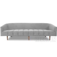 China Home Design Wooden Couch Modern Living Room Furniture Navy Blue Velvet Tufted Sofa for sale