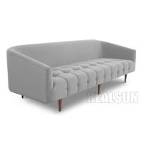 China Home Design Wooden Couch Modern Living Room Furniture Navy Blue Velvet Tufted Sofa for sale