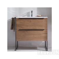 China Single Sink Style Metal Frame Bathroom Wash Basin Home Cabinet Hotel Home Center for sale