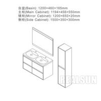 China European Style Modern Bathroom Vanity Cabinets / Washroom For Home Or Hotel for sale