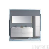 China 72 Mirror Modern Bathroom Vanity Cabinets Wall Mounted Moistureproof Double Sink for sale