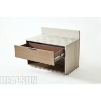 China Hampton Inn Hotel HPL Solid Wood Bedside Table With Drawer And Soft Close Drawer Slides for sale
