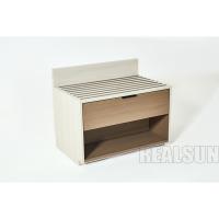 China Hampton Inn Hotel HPL Solid Wood Bedside Table With Drawer And Soft Close Drawer Slides for sale