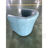 China Living Room Furniture Modern design green French Style pu leather fabric single one seater sofa for sale