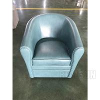 China Living Room Furniture Modern design green French Style pu leather fabric single one seater sofa for sale