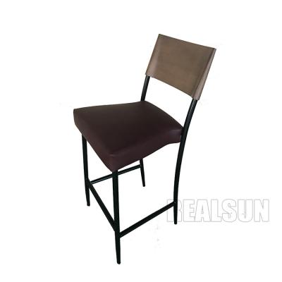 China Metal Base Furniture Dining Room Chairs Leather Customized Fabric Wooden Back for sale