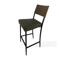 China Metal Base Furniture Dining Room Chairs Leather Customized Fabric Wooden Back for sale