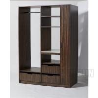 China 3 Drawers Hotel Room Wardrobe With Stainless Steel Rod And 2 Shelves Closet for sale