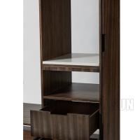 China 3 Drawers Hotel Room Wardrobe With Stainless Steel Rod And 2 Shelves Closet for sale