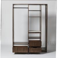 China 3 Drawers Hotel Room Wardrobe With Stainless Steel Rod And 2 Shelves Closet for sale
