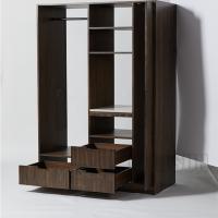 China 3 Drawers Hotel Room Wardrobe With Stainless Steel Rod And 2 Shelves Closet for sale