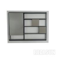 China European Style Wall Mounted Modern Bathroom Vanity Cabinets With Tempered Mirror for sale