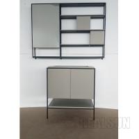 China European Style Wall Mounted Modern Bathroom Vanity Cabinets With Tempered Mirror for sale