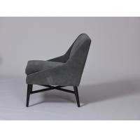 China Custom Made Dark Grey Fabric Armchairs With Stainless Steel Metal Frame for sale
