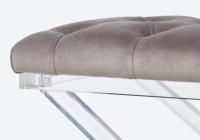 China American Classic Modern Bedroom Ottoman Bench Fabric Florida Acrylic Leg Foot Stool for sale