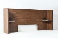 China HPL Laminate LED King Size Hotel Headboards With Night Stands And Power Outlet for sale