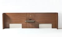 China Custom Made Hospitality Hotel Style Headboards Walnut HPL Queen Size With LED Lights for sale