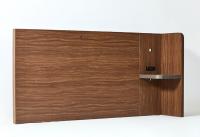 China Walnut HPL Full Size Hotel Style Headboards With Lights American Design for sale