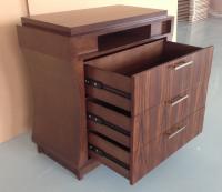 China JW Marriott Hotel Ebony Wood Veneer Hotel Room Dresser 3 Drawer Classicc Design for sale