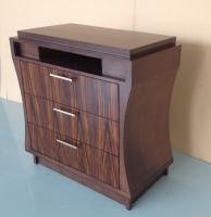 China JW Marriott Hotel Ebony Wood Veneer Hotel Room Dresser 3 Drawer Classicc Design for sale