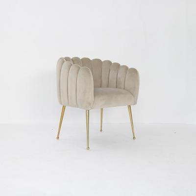 China Stainless Steel Legs European Armless Velvet Dining Room Chairs for sale