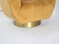 China Modern Coaster Tufted Sofa With Gold Stainless Steel Base for sale