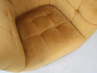 China Modern Coaster Tufted Sofa With Gold Stainless Steel Base for sale