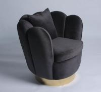 China Modern 76*76*85CM Velvet Fabric Luxury Recliner Armchair for sale