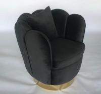 China Modern 76*76*85CM Velvet Fabric Luxury Recliner Armchair for sale