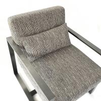 China Black Stainless Steel Occasional Luxury Living Room Chairs for sale