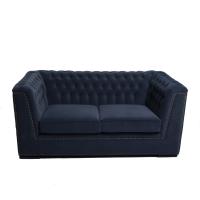 China Sturdy Velvet 2 Seater Living Room Sofa With Lumbar Support for sale