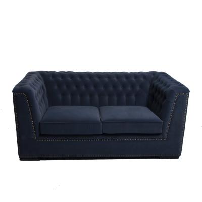 China Sturdy Velvet 2 Seater Living Room Sofa With Lumbar Support for sale